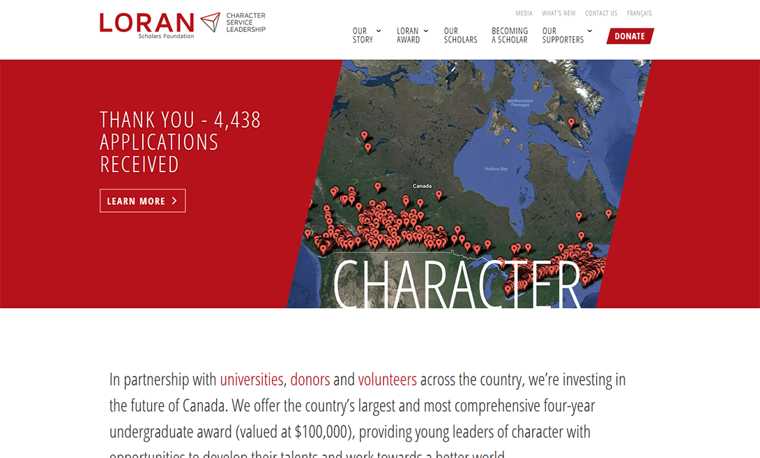 Loran Scholars, Development, Education - SeeThrough Web